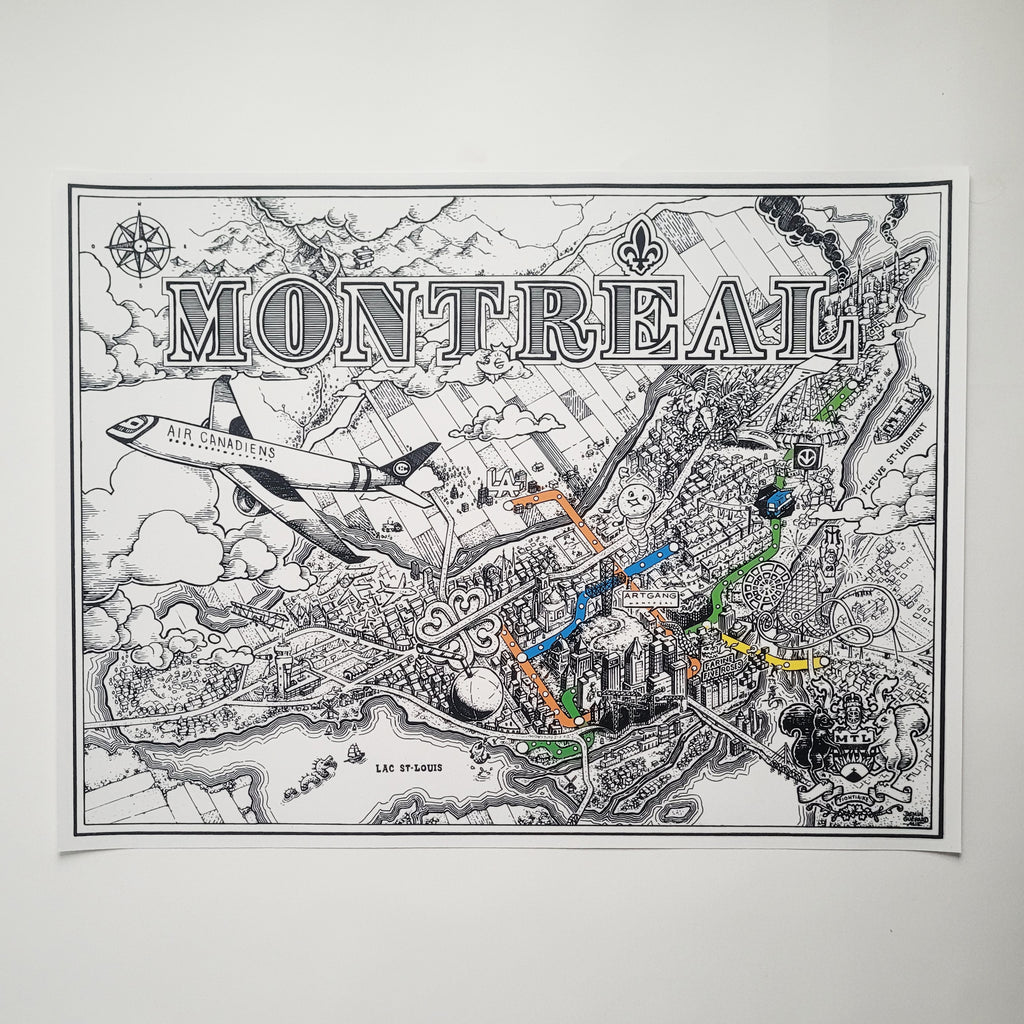 MAPPE DE MONTRÉAL - Montreal map – Artgang Montréal